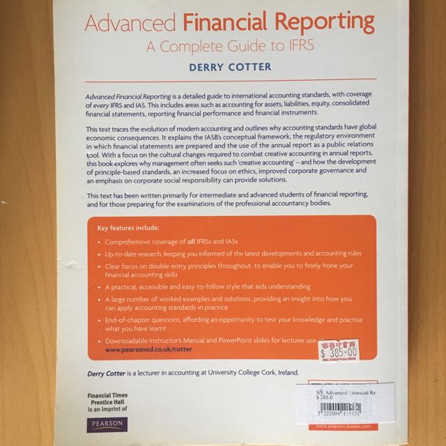 Advanced Financial Reporting A Complete Guide to IFRS, 興趣及遊戲, 書本 & 文具 ...