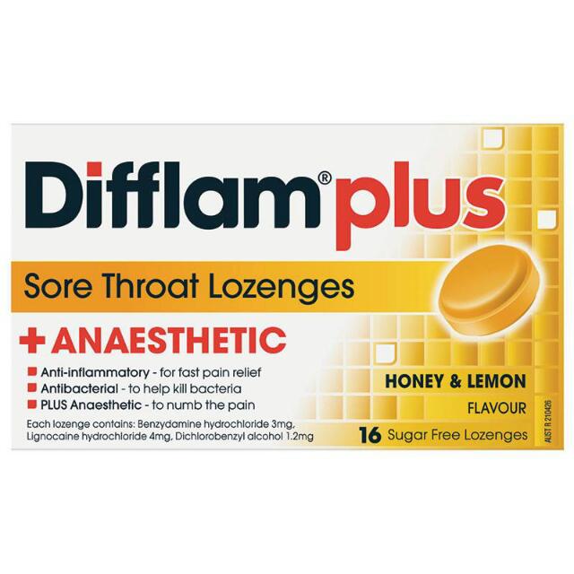 Difflam PLUS Lozenges Honey And Lemon 16 Lozenges, Health & Beauty ...