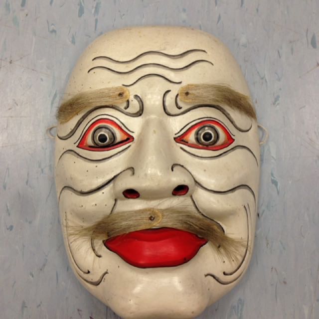 Old Balinese Dance Mask (topeng) Representing An Old Man (topeng Tua ...