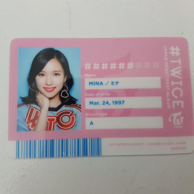 WTT Twice Mina ID Card, Hobbies & Toys, Memorabilia & Collectibles, K-Wave on Carousell