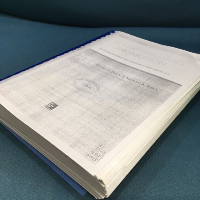 Advertising And Promotion IMC textbook, Hobbies & Toys, Books ...