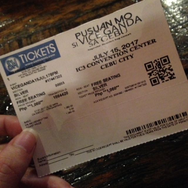 Vice Ganda's Concert Ticket, Tickets & Vouchers, Event Tickets on Carousell