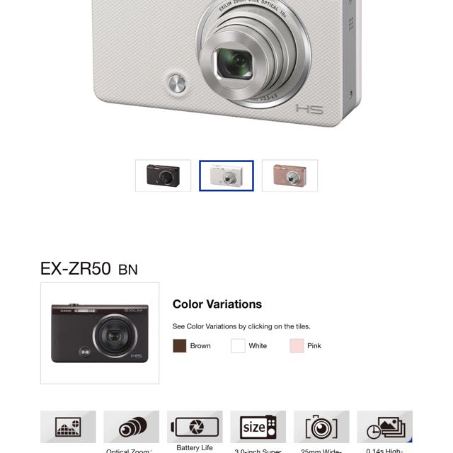beauty camera Casio ZR50 Wifi, Photography, Cameras on Carousell