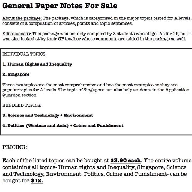 General Paper Notes for A levels, Hobbies & Toys, Books & Magazines ...
