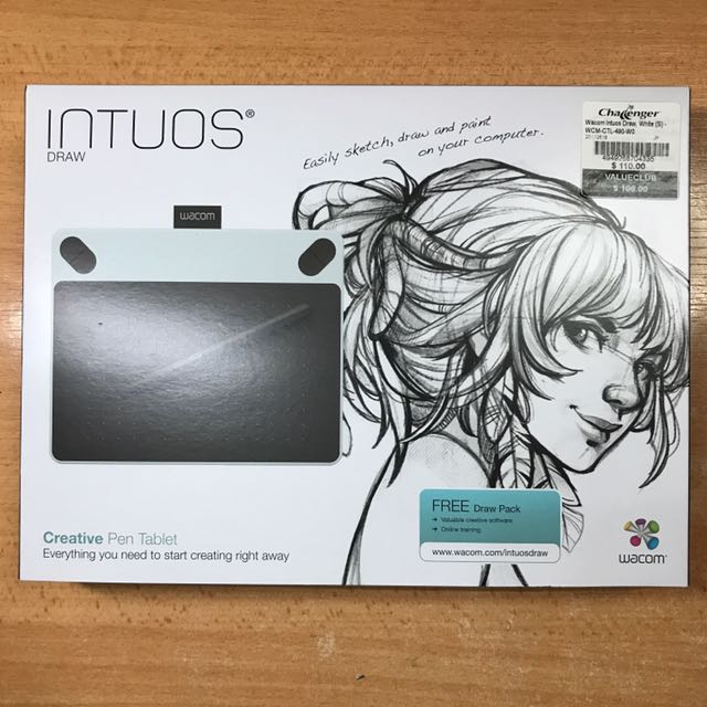 Wacom Intuos Draw Tablet (White), Electronics, Computer Parts ...