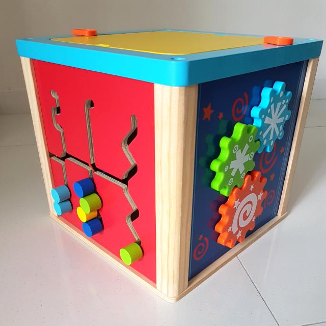 5 Activities Wooden Activity Cube, Babies & Kids, Infant Playtime on ...