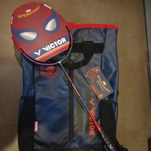 Victor Badminton Racket & Bag. Marvel Collection Series: Spiderman ...