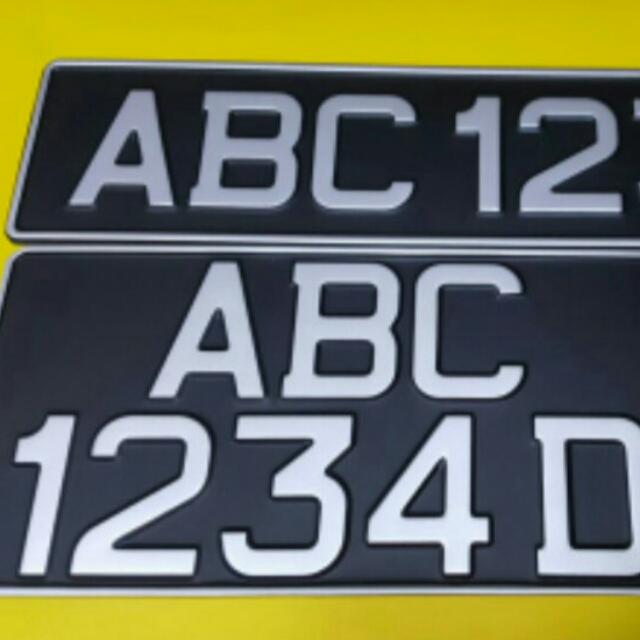 Embossed Car Plate, Car Accessories on Carousell