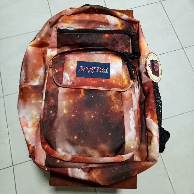 Jansport Student Digital Multired Galaxy BackPack, Men's Fashion, Bags ...