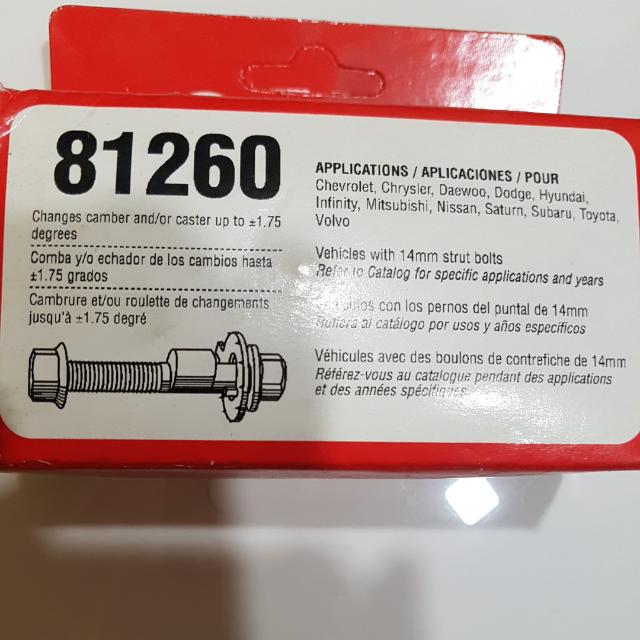 SPC Camber Bolt / Nut 81260 (Alignment), Car Accessories on Carousell
