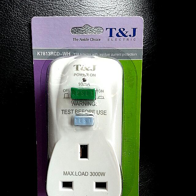 13A ADAPTOR WITH RCP (ELCB) REDUCED PRICED, Computers & Tech, Parts ...