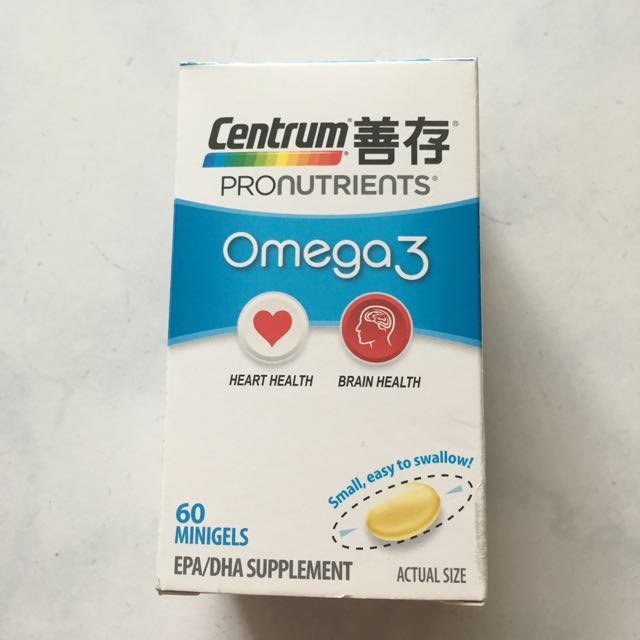 「善存」奧米加3魚油丸一盒60粒 Centrum Pronutrients Omega 3, 美容＆個人護理, 沐浴＆身體護理, 沐浴及身體 ...