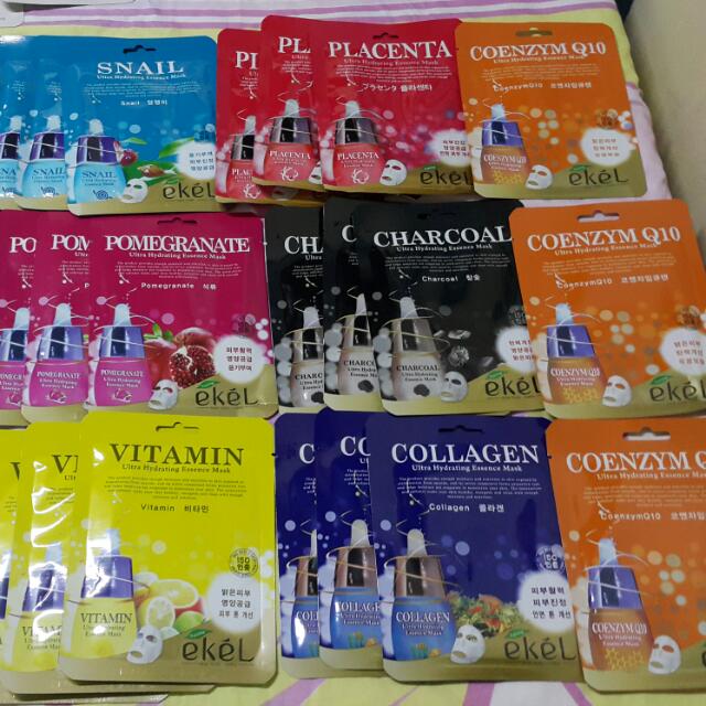 Authentic Korean Ekel Face Mask, Beauty & Personal Care, Face, Face ...