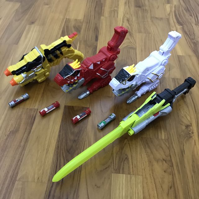 Dino Saber, Laser Blaster, Red T-Rex Blaster And White T-Rex Blaster ...