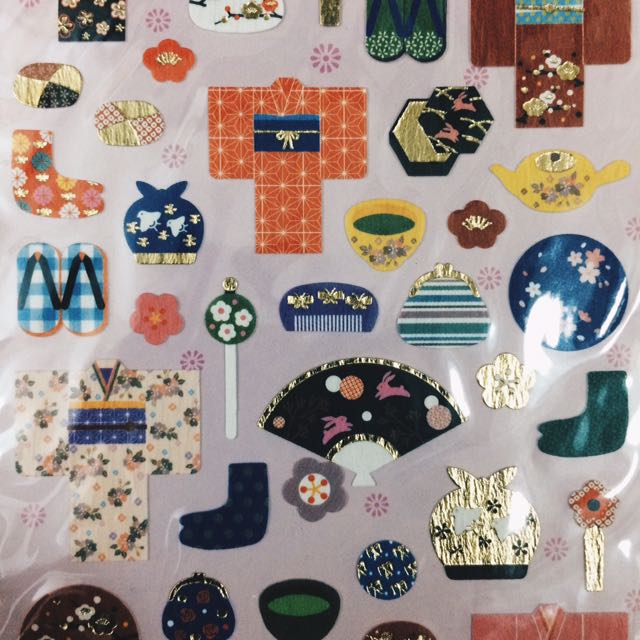 Japanese Kimono Stickers, Hobbies & Toys, Stationery & Craft ...