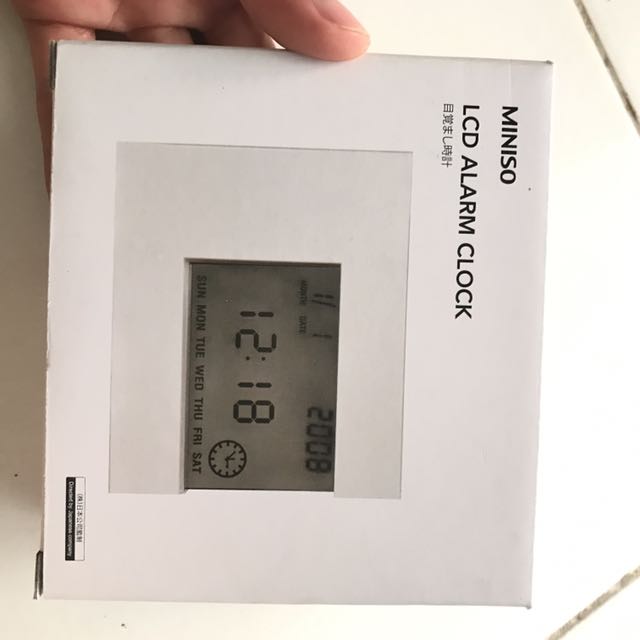 Miniso LCD Alarm Clock ( Jam Digital Led ), Perabotan Rumah di Carousell