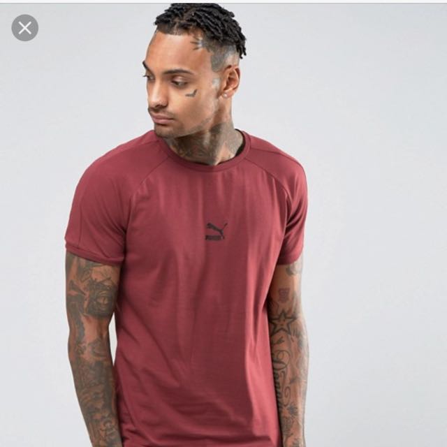 Puma Muscle Fit T-shirt In Red, Men's Fashion, Tops & Sets, Tshirts ...