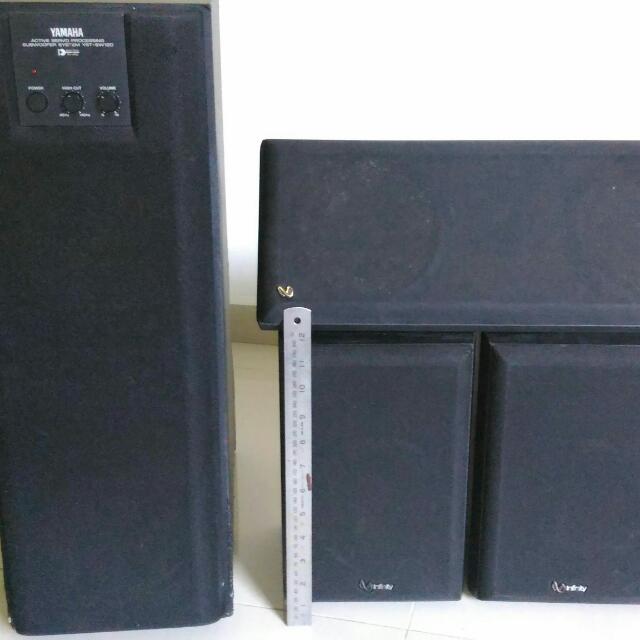 1 pair of Infinity Speaker, 1pc of Infinity front speaker and 1 pc of ...