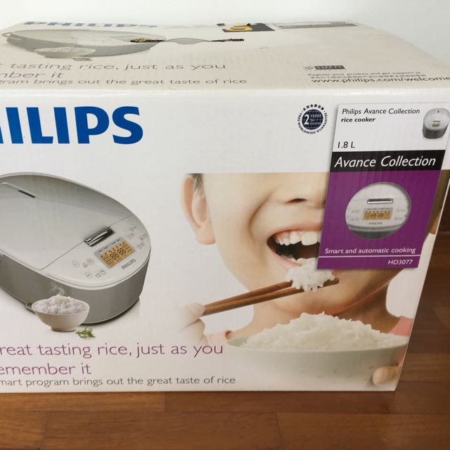 Philips Avance Collection Rice Cooker 1.8L HD3077, TV & Home Appliances ...