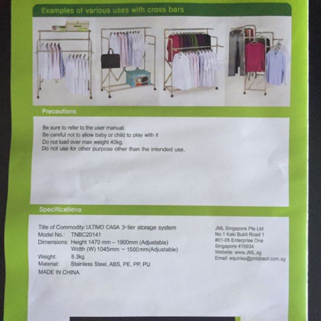 Ultimo Casa 3-tier Storage System, Furniture & Home Living, Furniture ...