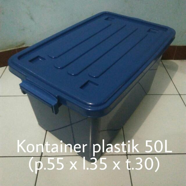 Kontainer Plastik 50L - Murah Meriah, Perabotan Rumah di Carousell