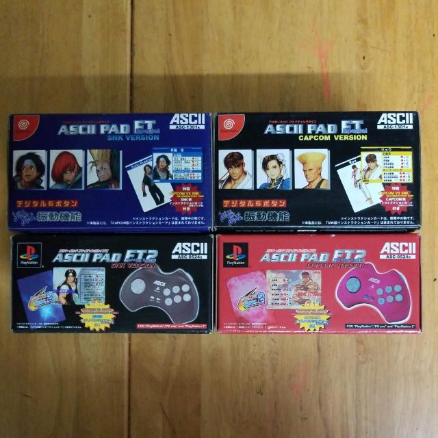 Sega Dreamcast Ascii & Sony PS2 Ascii Joypad(日版), 電子遊戲, 電子遊戲 ...