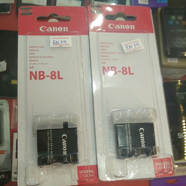 CANON NB-8L Battery Pack, Photography, Photography Accessories ...