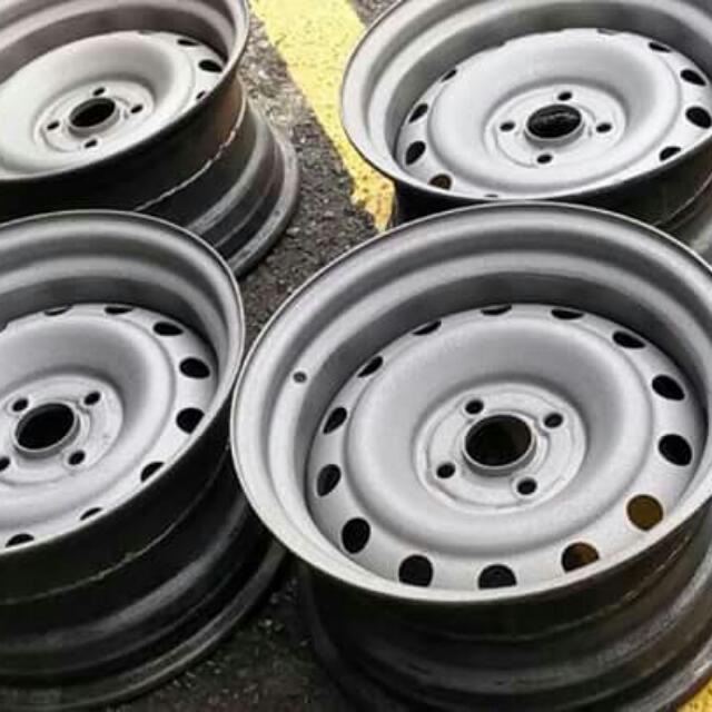 Custom Steelies Wheels Pcd 100 15" 8jj, Auto Accessories on Carousell