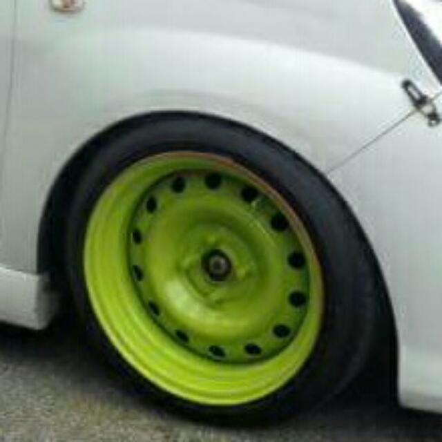 Custom Steelies Wheels Pcd 100 15" 8jj, Auto Accessories on Carousell