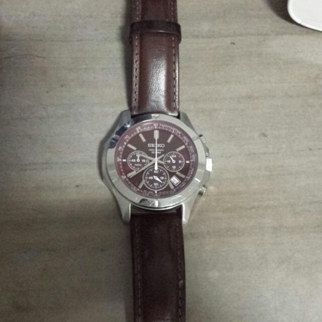 Seiko Chronograph Red Dial Watch, Men's Fashion, Watches & Accessories ...