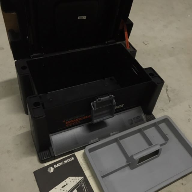 Black & Decker Workmate Workbox Toolbox/ Stool WM450, Furniture & Home ...