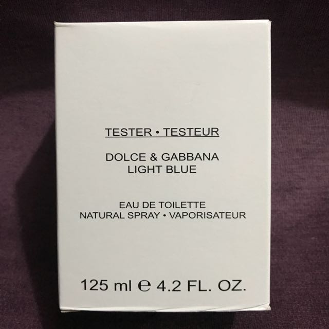 TESTER.TESTEUR DOLCE & GABBANA LIGHT BLUE EDT 125ml, Men's Fashion ...