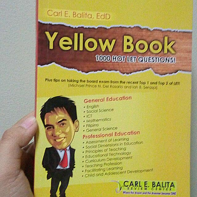 LET REVIEWER - Yellow Book Carl E. balita, Hobbies & Toys, Books ...