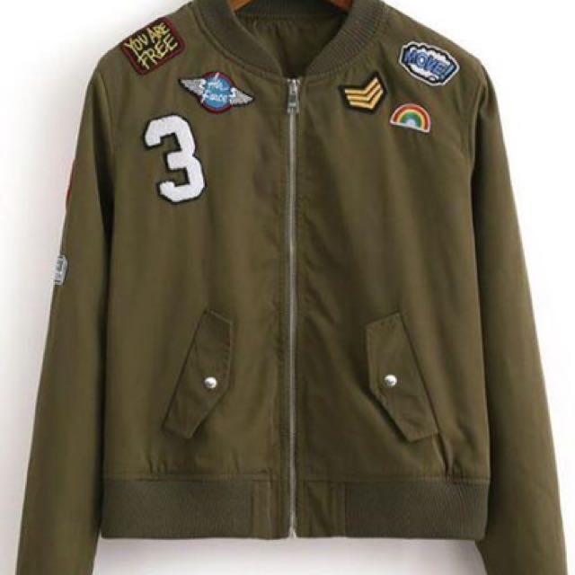 Patched Embroidered Jacket, Women's Fashion, Coats, Jackets and ...