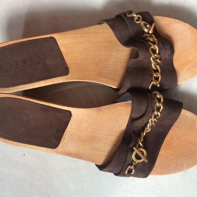 ️RALPH LAUREN WOODEN BAKYA, Women's Fashion, Footwear, Loafers on Carousell