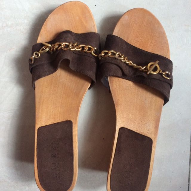 ️RALPH LAUREN WOODEN BAKYA, Women's Fashion, Footwear, Loafers on Carousell
