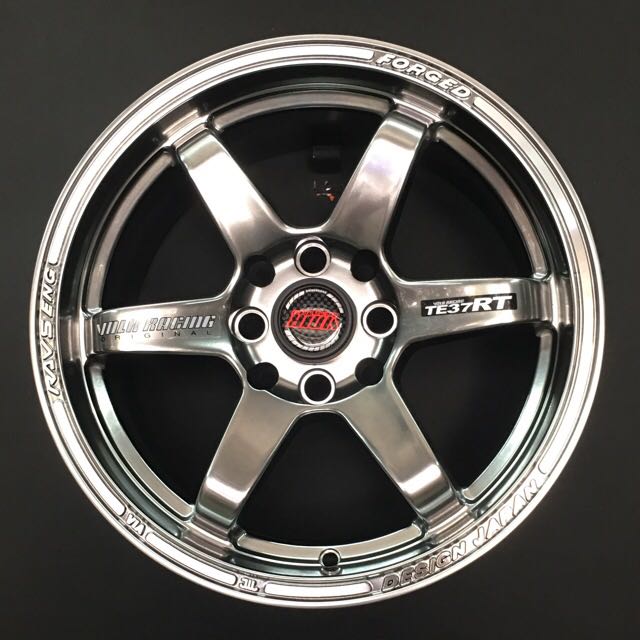 Volk Racing TE37 Rims(Silver), Car Accessories on Carousell