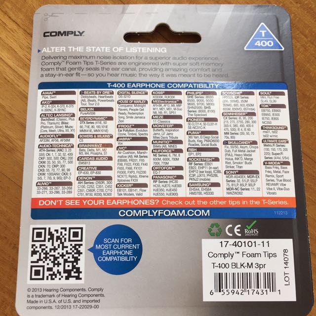 Comply Foam Tips T-series, Audio, Earphones on Carousell