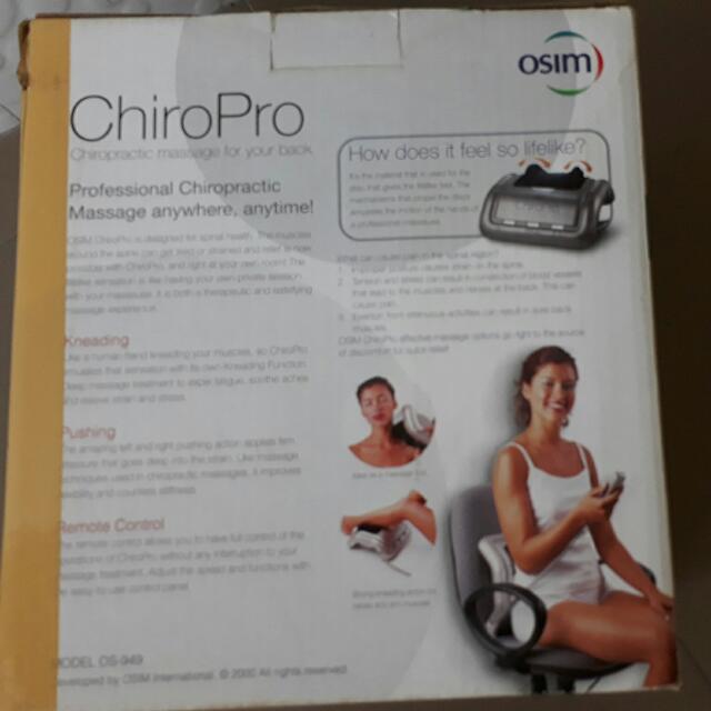 Osim ChiroPro Model OS-949, Health & Nutrition, Massage Devices on Carousell