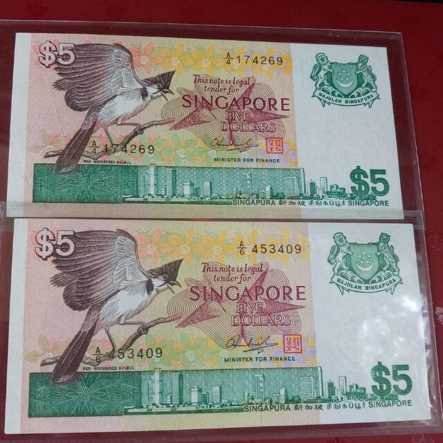$5 Singapore Bird Series Notes, Hobbies & Toys, Memorabilia ...