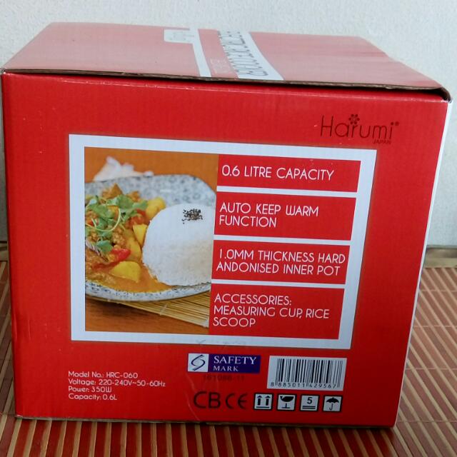 Harumi Electric Rice Cooker (0.6L Capacity), TV & Home Appliances ...