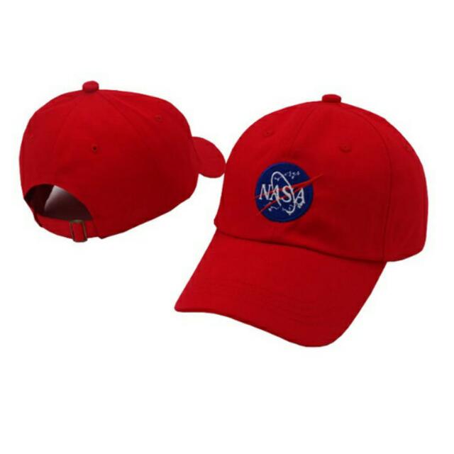 RED NASA CAP, Men's Fashion, Watches & Accessories, Caps & Hats on ...