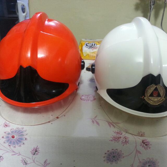 SCDF Firemen Helmet For Kids, Hobbies & Toys, Toys & Games on Carousell