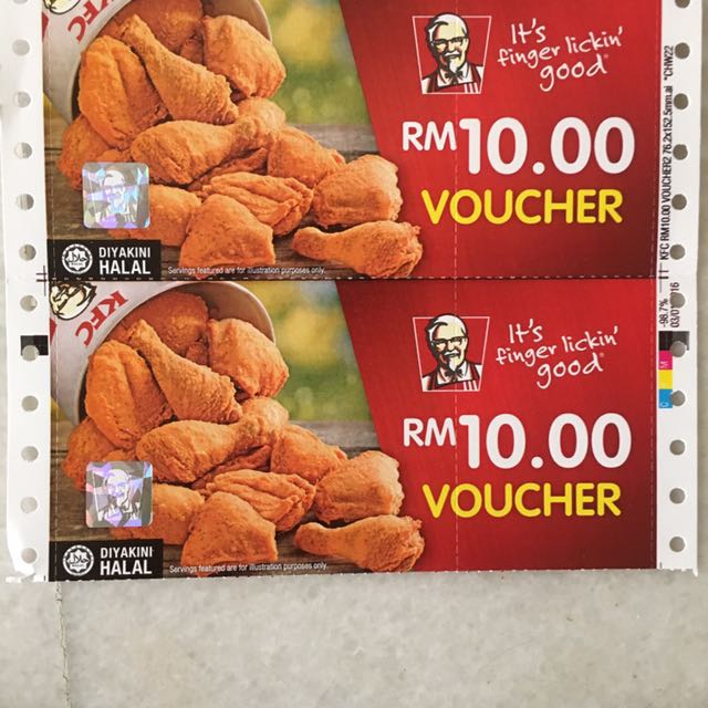 KFC Voucher, Tickets & Vouchers, Vouchers on Carousell