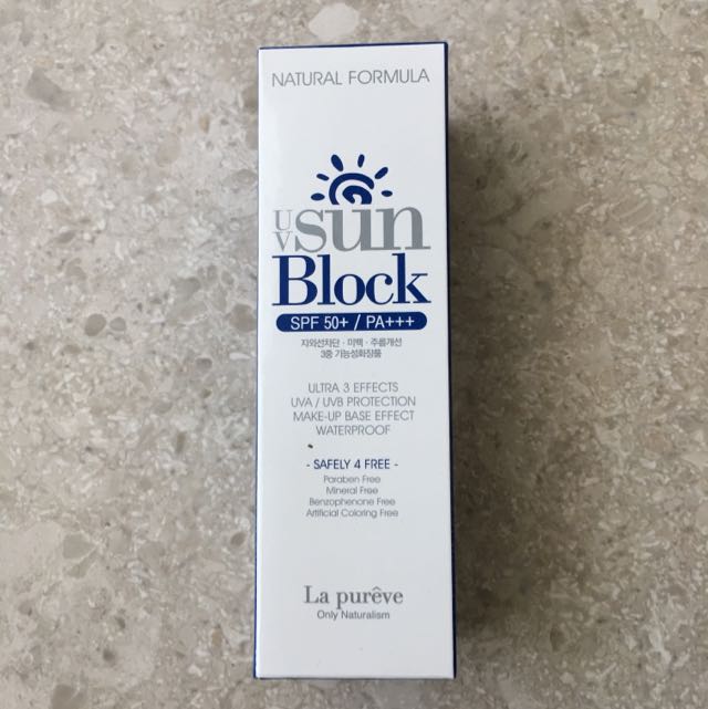 La Pureve Natural Formula UV Sun block SPF 50+/PA+++, Health ...