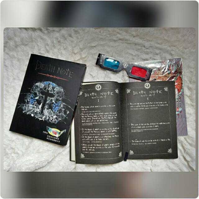 Deathnote w/ Postal Card and 3D Glass, Hobbies & Toys, Stationary ...