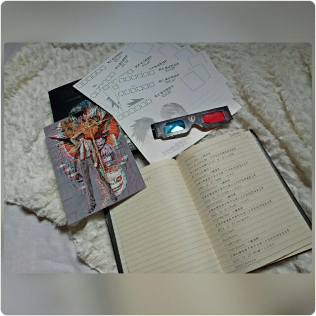 Deathnote w/ Postal Card and 3D Glass, Hobbies & Toys, Stationary ...