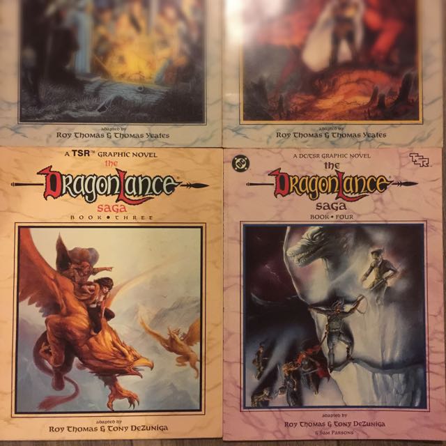 Dragonlance Saga TSR Graphic Novel Book 1-4 RARE, Hobbies & Toys, Books ...