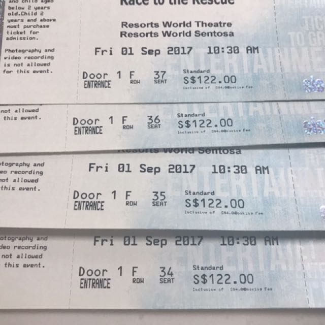 Paw Patrol Tickets (4Tickets), Tickets & Vouchers, Event Tickets on ...