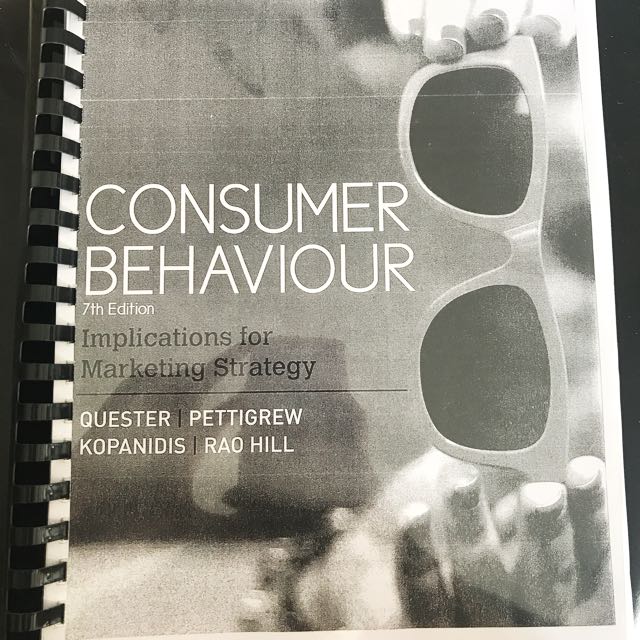 RMIT MKTG1052 Buyer/Consumer Behaviour 7th Edition Textbook, Hobbies ...